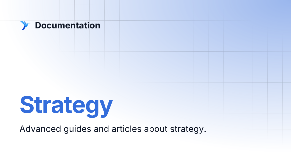 Strategy | Documentation